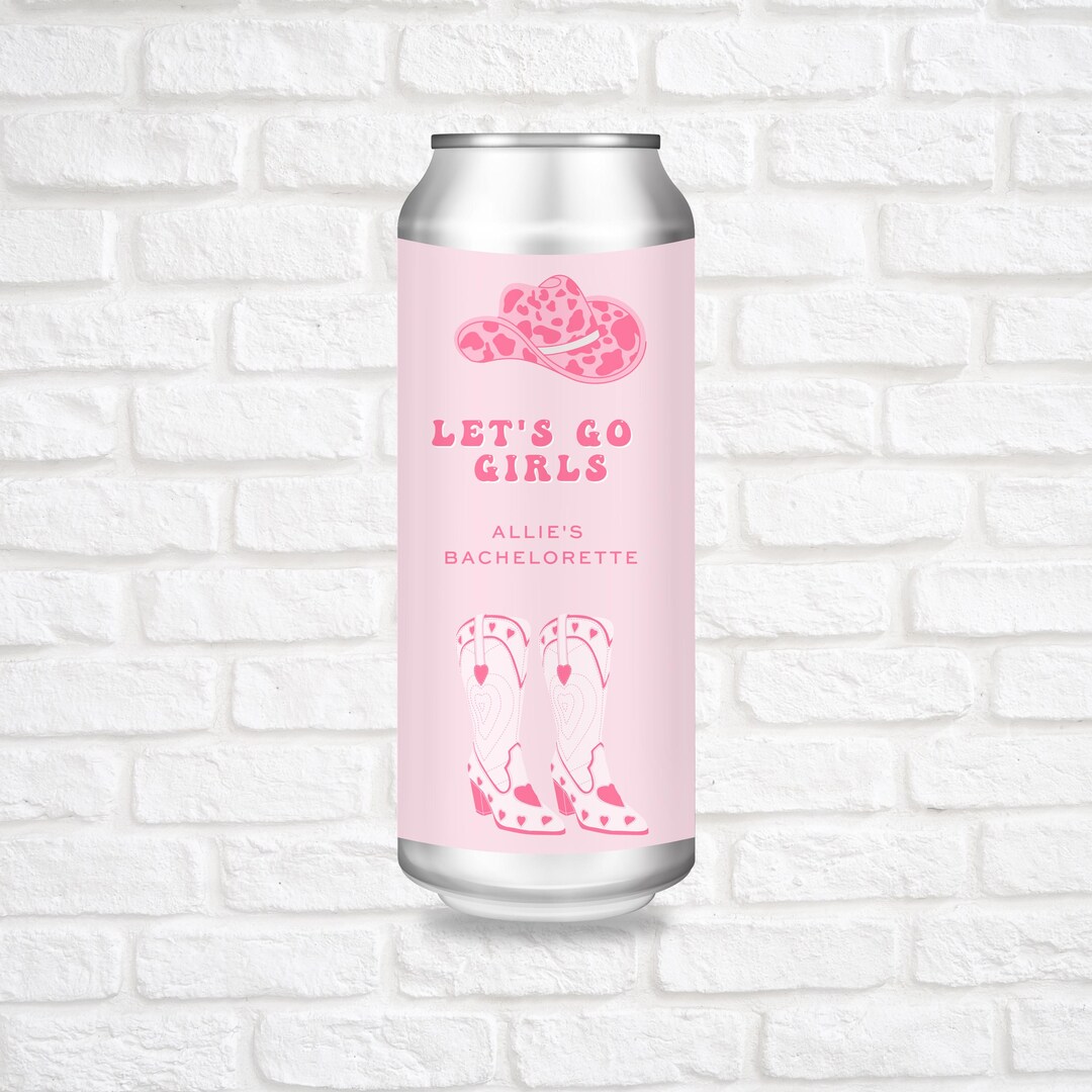 Let's Go Girls Bachelorette Drink Labels, Custom Seltzer Sticker ...