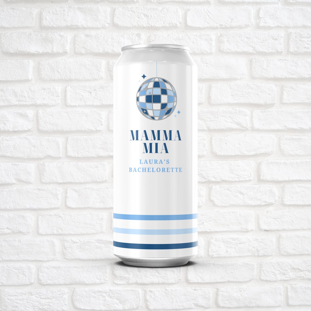 Mamma Mia Bachelorette Drink Labels Custom Seltzer Sticker - Etsy