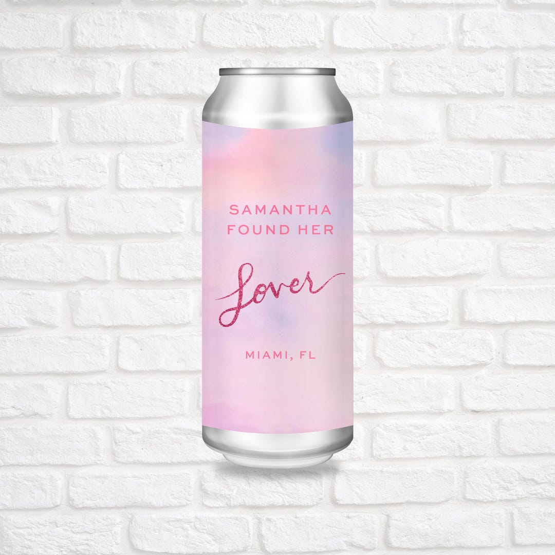 Taylor Swift LOVER Bachelorette Drink Labels, Custom Seltzer Sticker ...