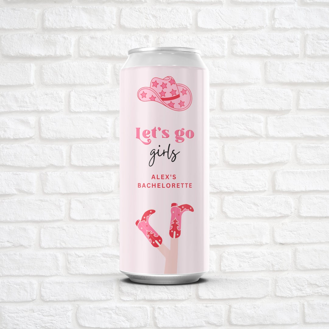 Let's Go Girls Bachelorette Drink Labels, Custom Seltzer Sticker ...