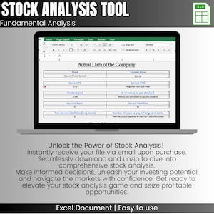 Fundamental Analysis Excel Spreadsheet: Unleash Your Investing - Etsy