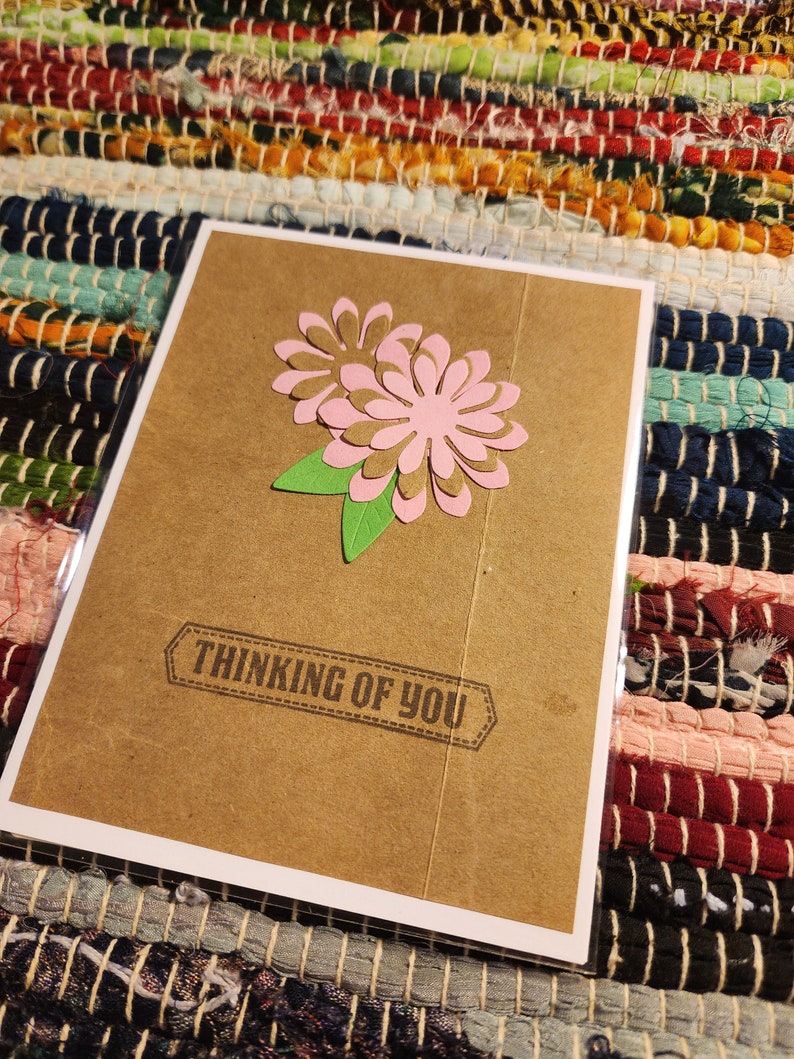 Handmade Simple Thinking of You Greeting Card - Etsy