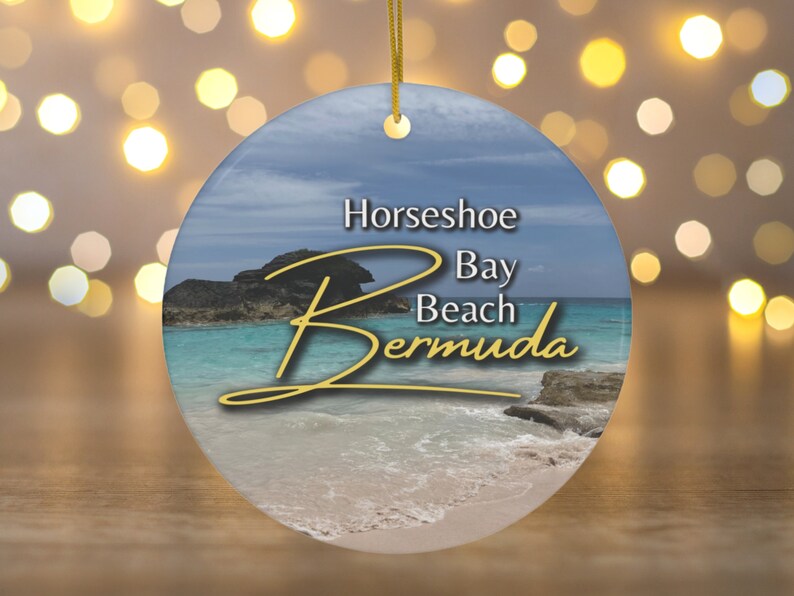 Horseshoe Bay Beach Bermuda Ceramic Ornament, Bermuda Christmas ...