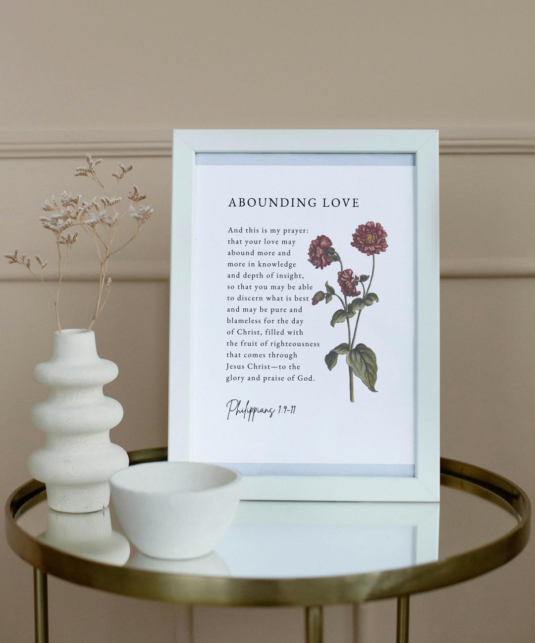 Philippians 1- "abounding Love" Scripture Wall Art | Bible Verses ...