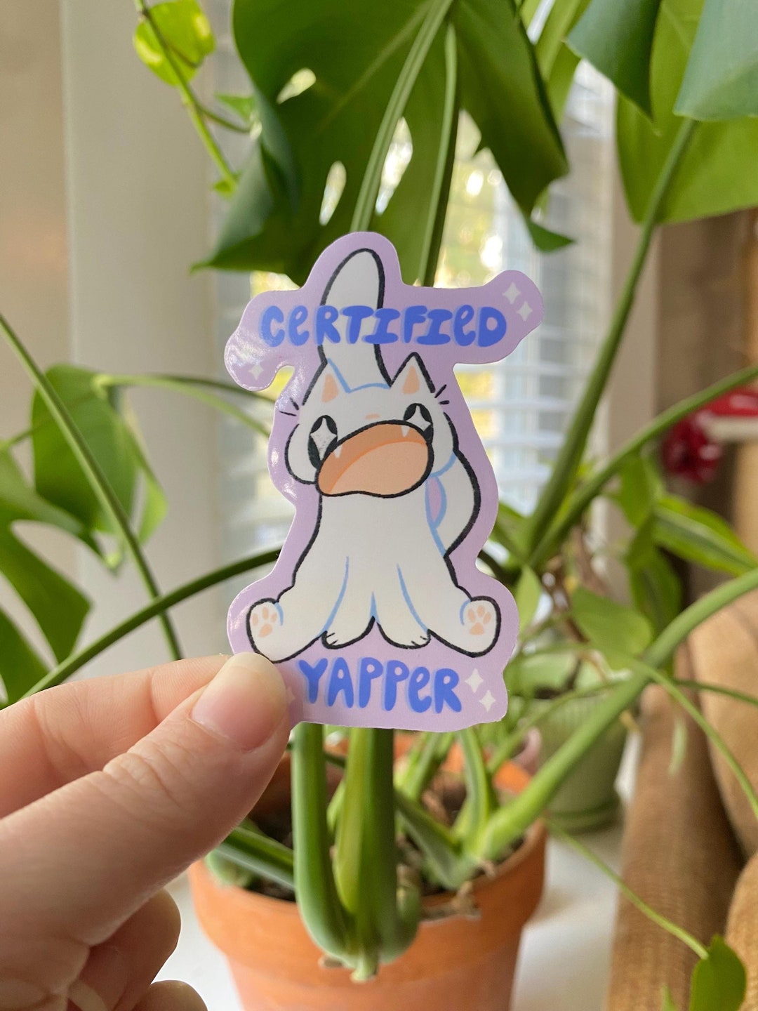 Certified Yapper Cat Sticker / Silly Cat Sticker / Cute Notebook ...
