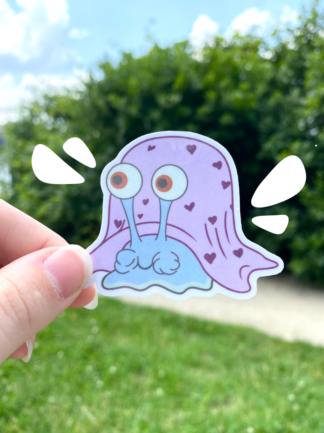 Cozy Gary the Snail Sticker / Cute Sticker / Laptop Decal / Waterproof ...