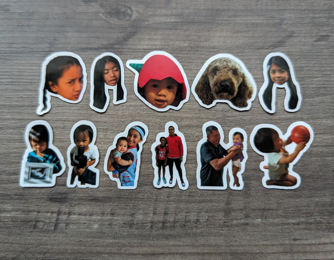 Mini Custom Photo Stickers (1-inch) - Personalized Waterproof Picture ...