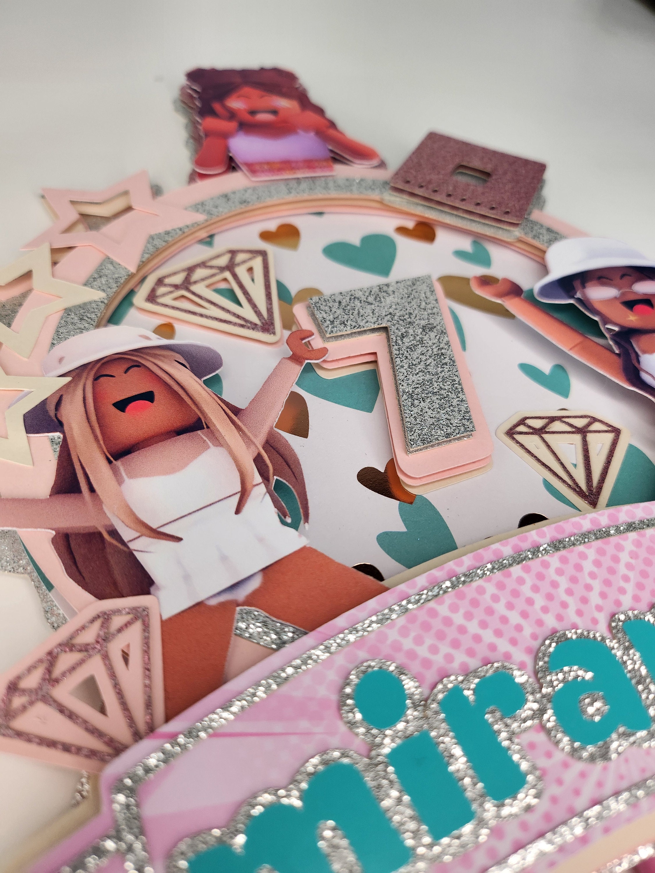 Cake Topper Pink Roblox, Birthdays and Celebrations - Etsy