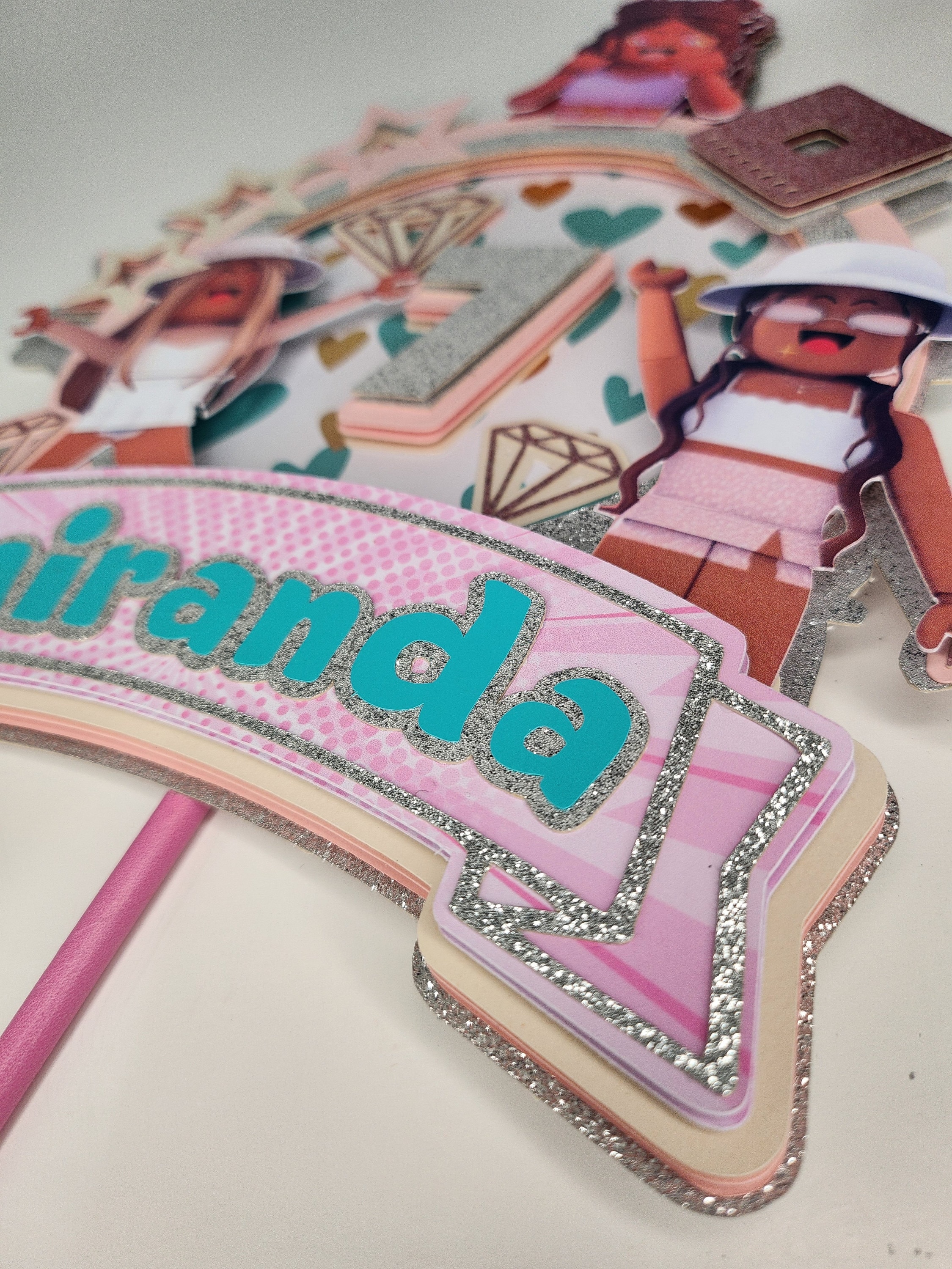 Cake Topper Pink Roblox, Birthdays and Celebrations - Etsy