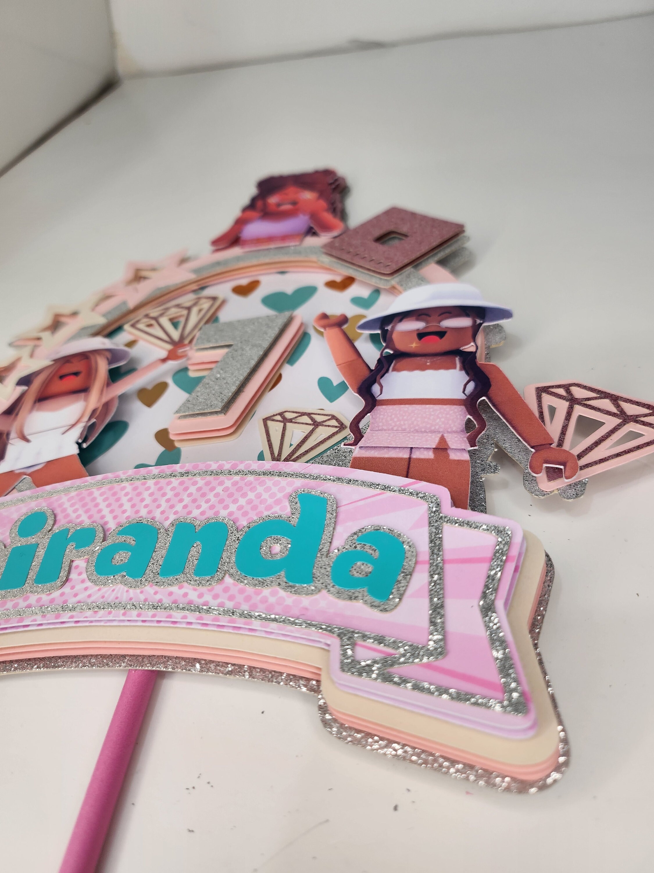 Cake Topper Pink Roblox, Birthdays and Celebrations - Etsy