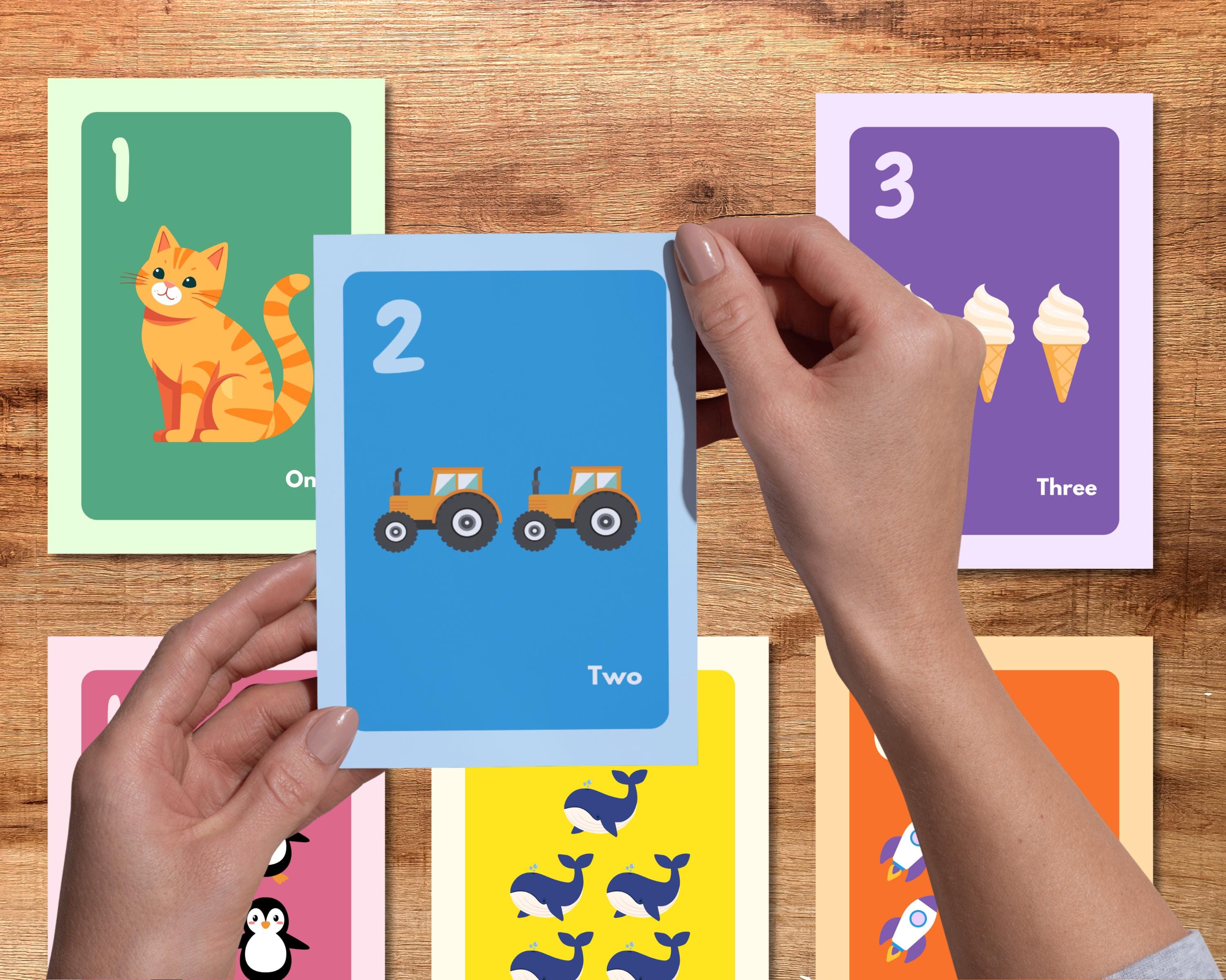 Toddler Counting Flashcards | Numbers 1-10 Learning (digital Download ...