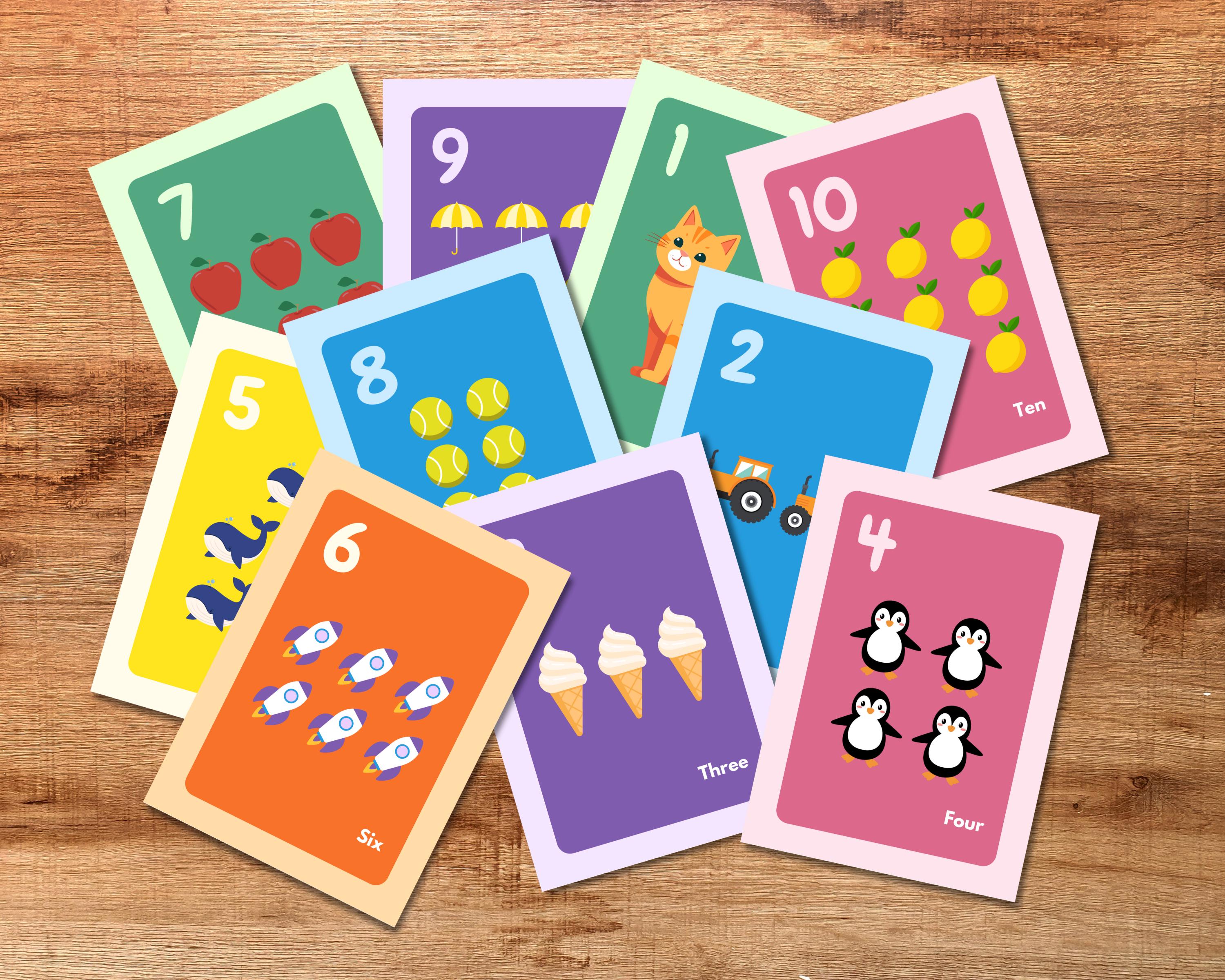 Toddler Counting Flashcards | Numbers 1-10 Learning (digital Download ...