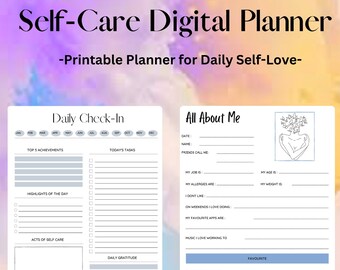 Printable X Digital Self Care Planner - Etsy