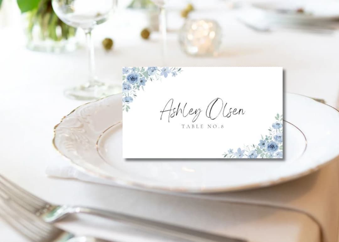 Plantilla de tarjetas de nombre de mesa de boda boda de - Etsy México