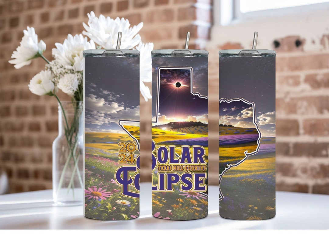 Solar Eclipse Spring 2024 Sublimation Tumbler Wrap, Resizable Art ...