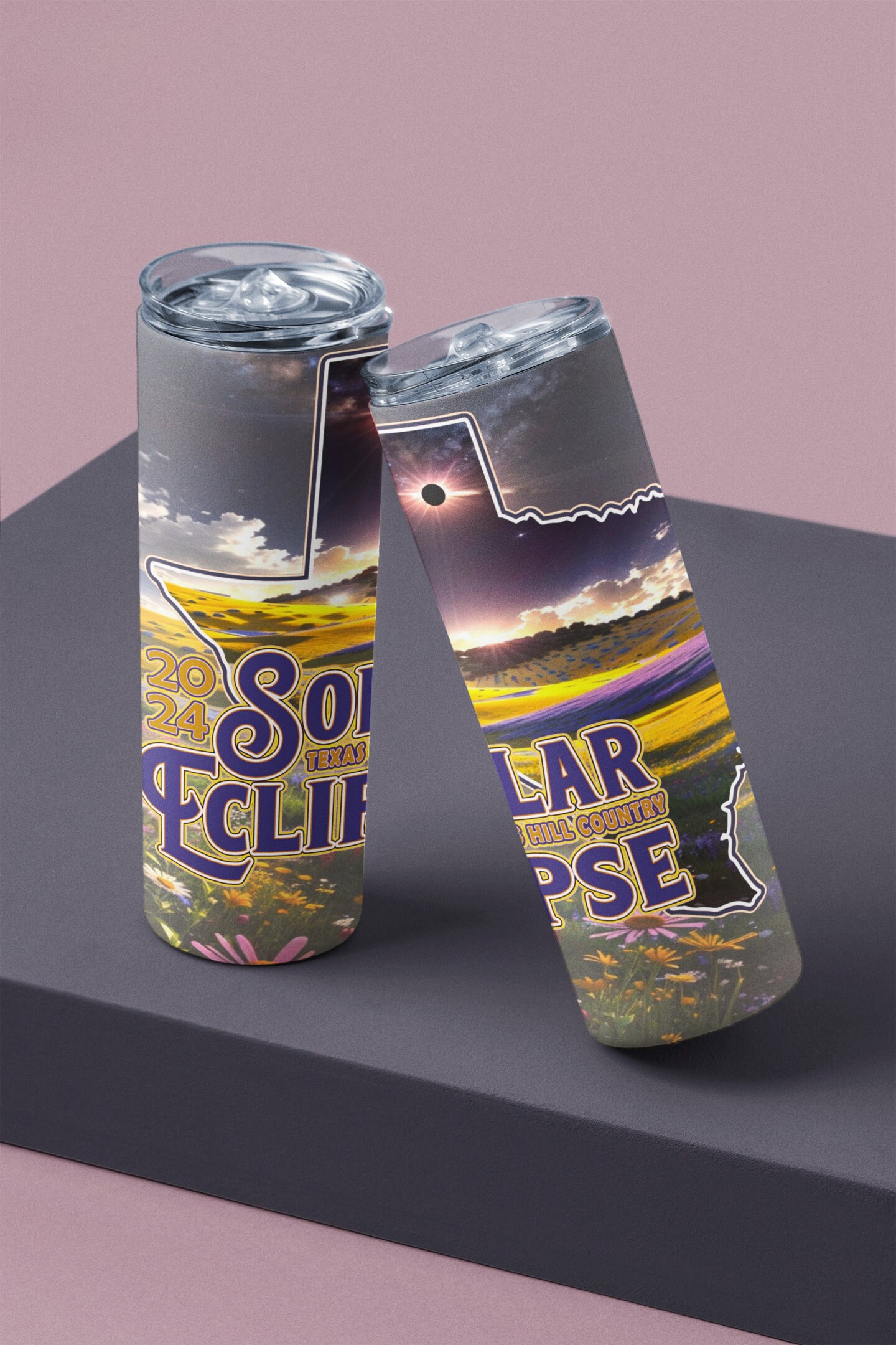 Solar Eclipse Spring 2024 Sublimation Tumbler Wrap, Resizable Art ...