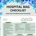 Labor and Delivery Checklist-hospital Bag Check List Mom Baby-printable ...