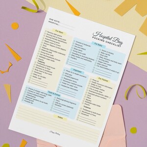 Labor and Delivery Checklist Hospital Bag Check List Mom Baby - Etsy