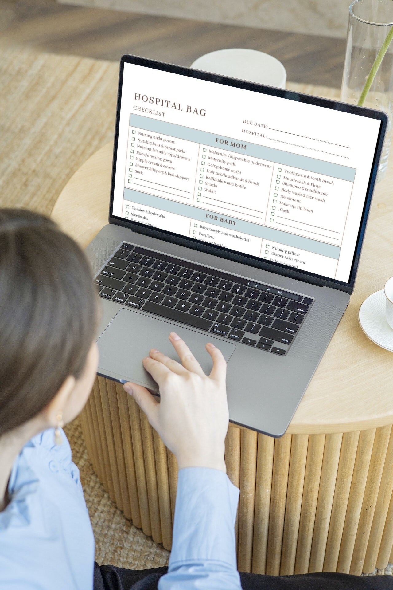 Labor and Delivery Checklist Hospital Bag Check List Mom Babyprintable ...