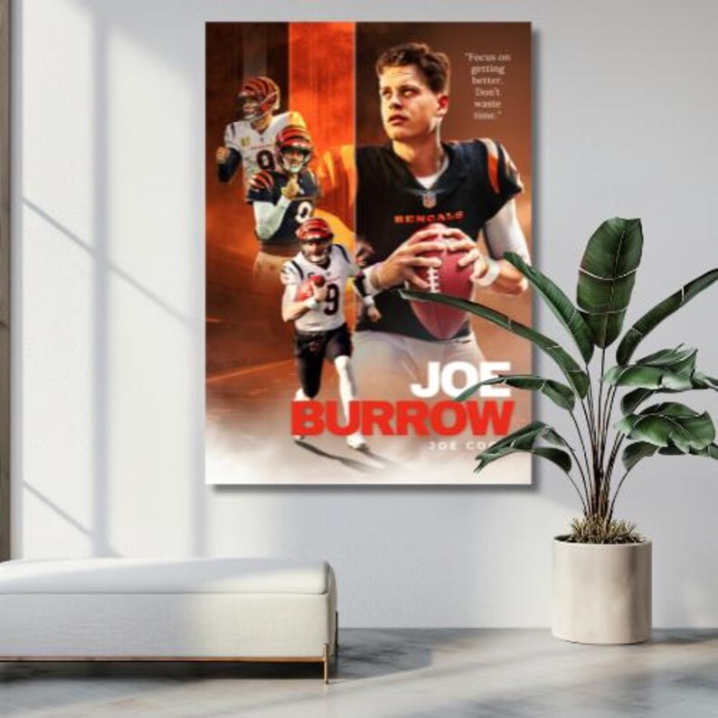 Joe Burrow A3 Digital Poster – Printable Football Wall Art in A1, A2 ...