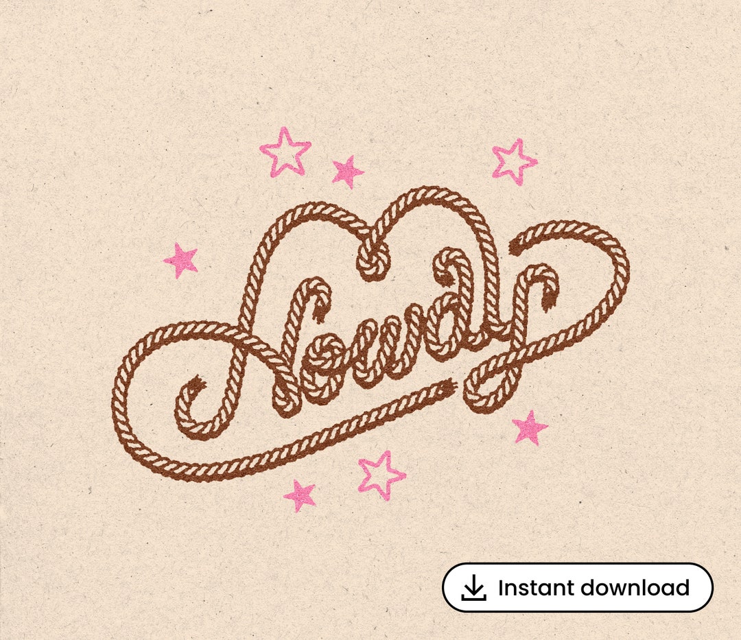 Howdy SVG Rope Lettering Vintage Typography Country Script Art Cricut ...