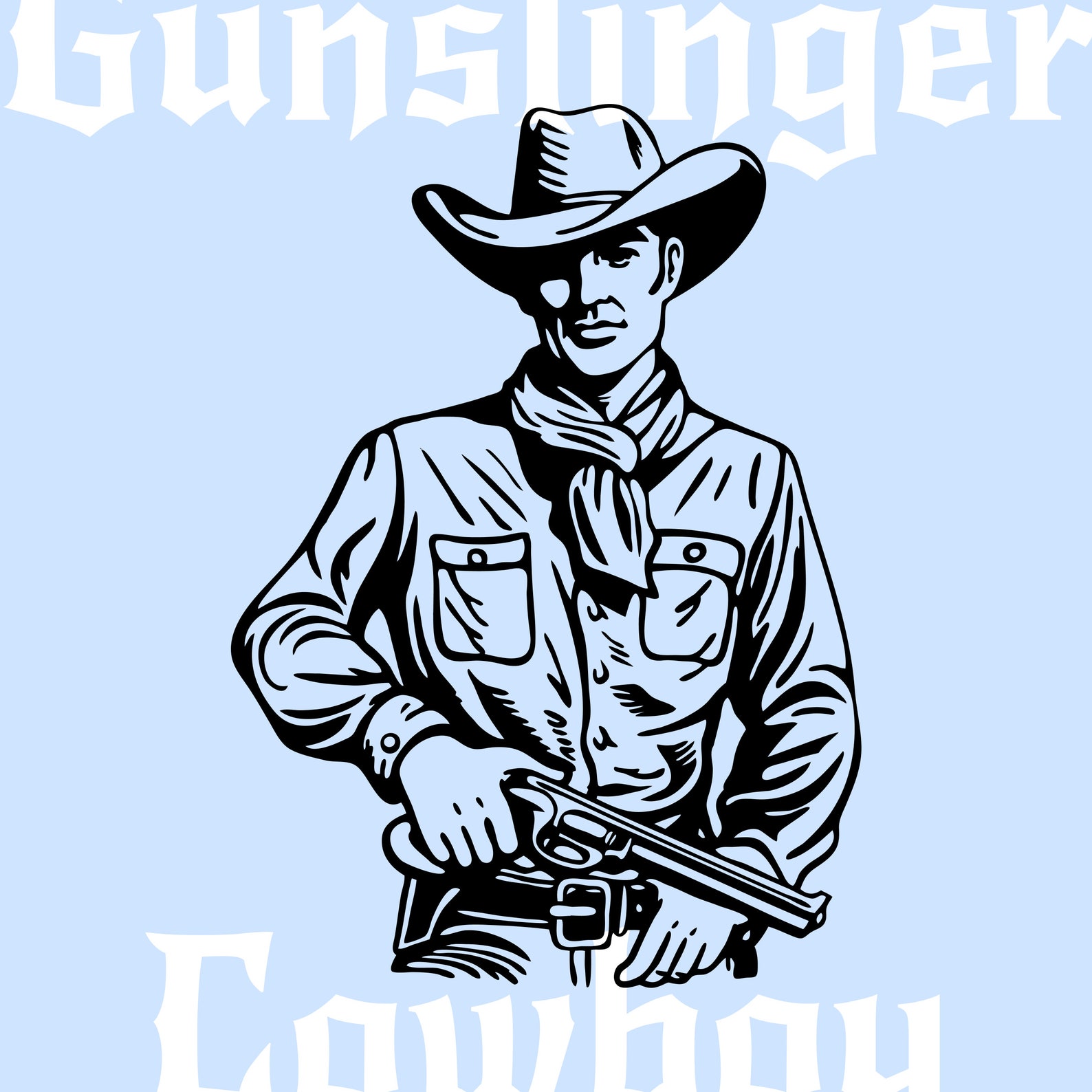 Cowboy Gun Svg Cowboy Clipart Cowboy Gunslinger Svg Cowboy - Etsy