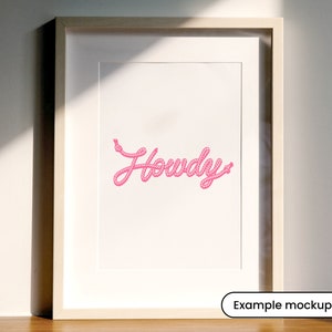 Howdy SVG Rope Lettering Typography Script Art 1950s Country Clipart ...