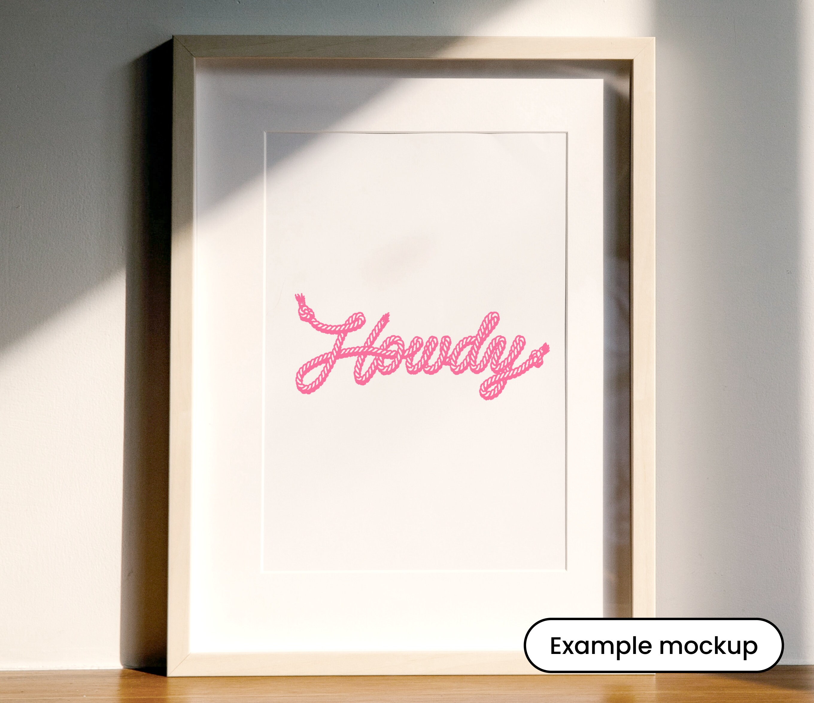 Howdy SVG Rope Lettering Typography Script Art 1950s Country Clipart ...