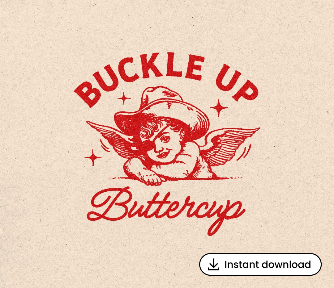 Retro Cowboy Angel SVG Buckle up Buttercup Vintage Boho Western Cowgirl ...