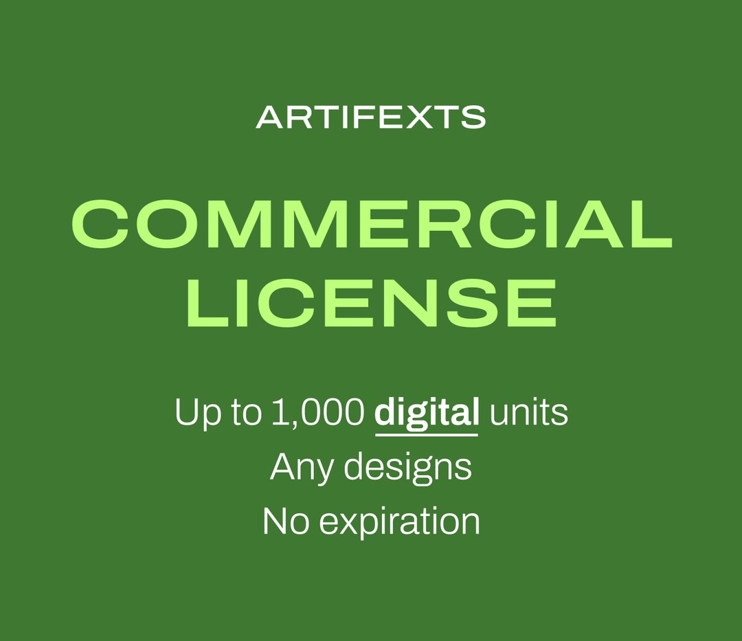 Artifexts Commercial License for All Designs - for Digital Products - Etsy