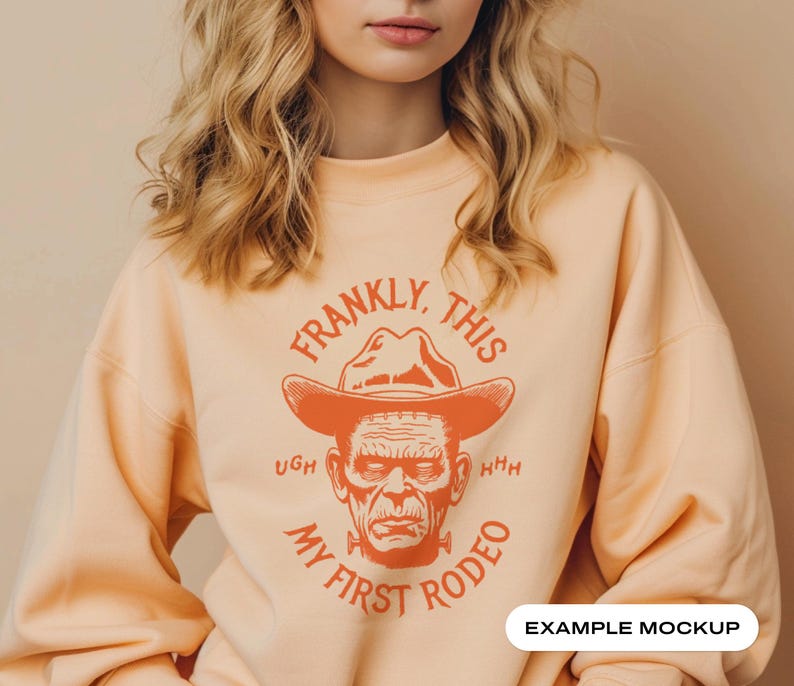 Frankly This My First Rodeo SVG Halloween Frankenstein Cowboy Clipart ...