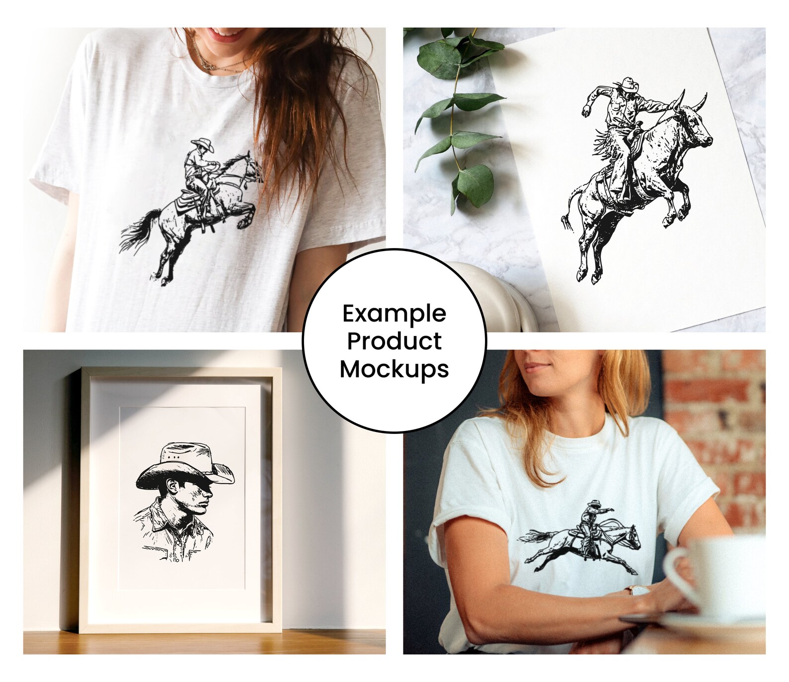 Vintage Cowboy Bundle Svg, Retro Rodeo Clipart, Western Country ...