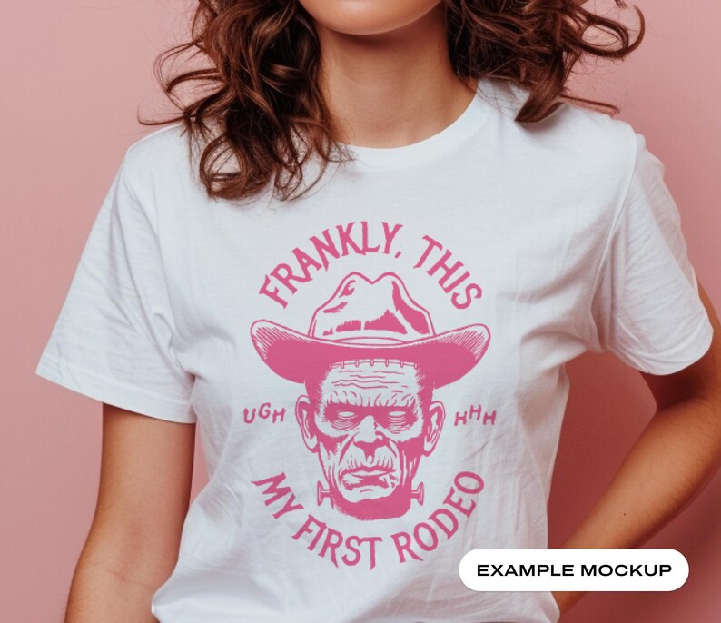 Frankly This My First Rodeo SVG Halloween Frankenstein Cowboy Clipart ...