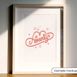 Howdy SVG Rope Lettering Vintage Typography Country Script Art Cricut ...