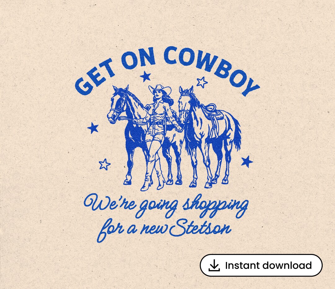 Retro Cowgirl SVG Shop Stetson Boho Bohemian Western Cowgirl PNG Cowboy ...