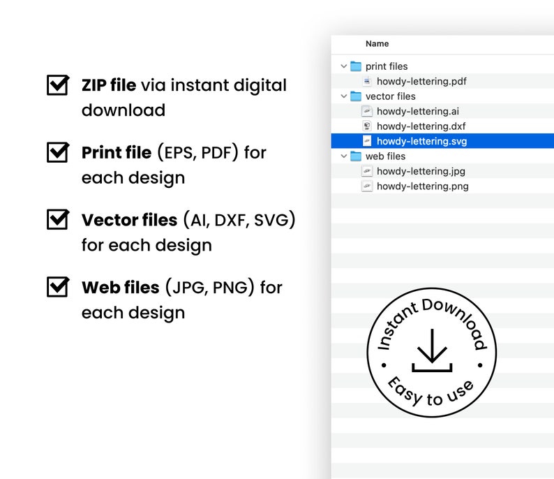 Howdy Svg Hand Lettering Typography Script Art 1950s Country Clipart ...