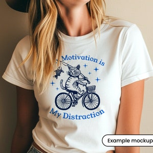 My Motivation is My Distraction SVG Vintage Cat Bicycle Silhouette ...