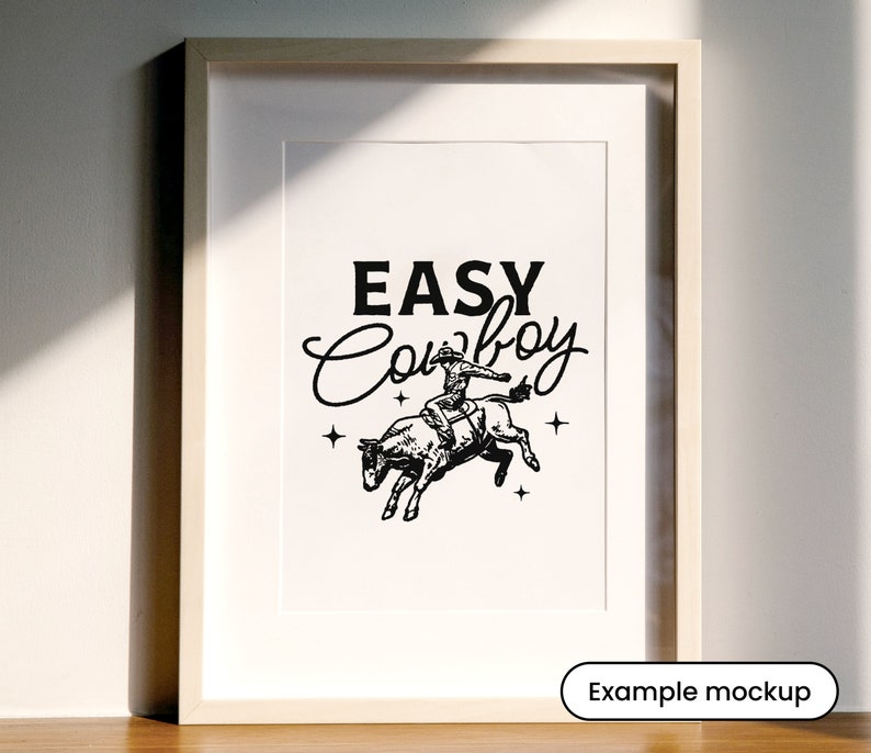 Retro Cowboy Rodeo SVG Vintage Western Rodeo Illustration Bull Bronc ...
