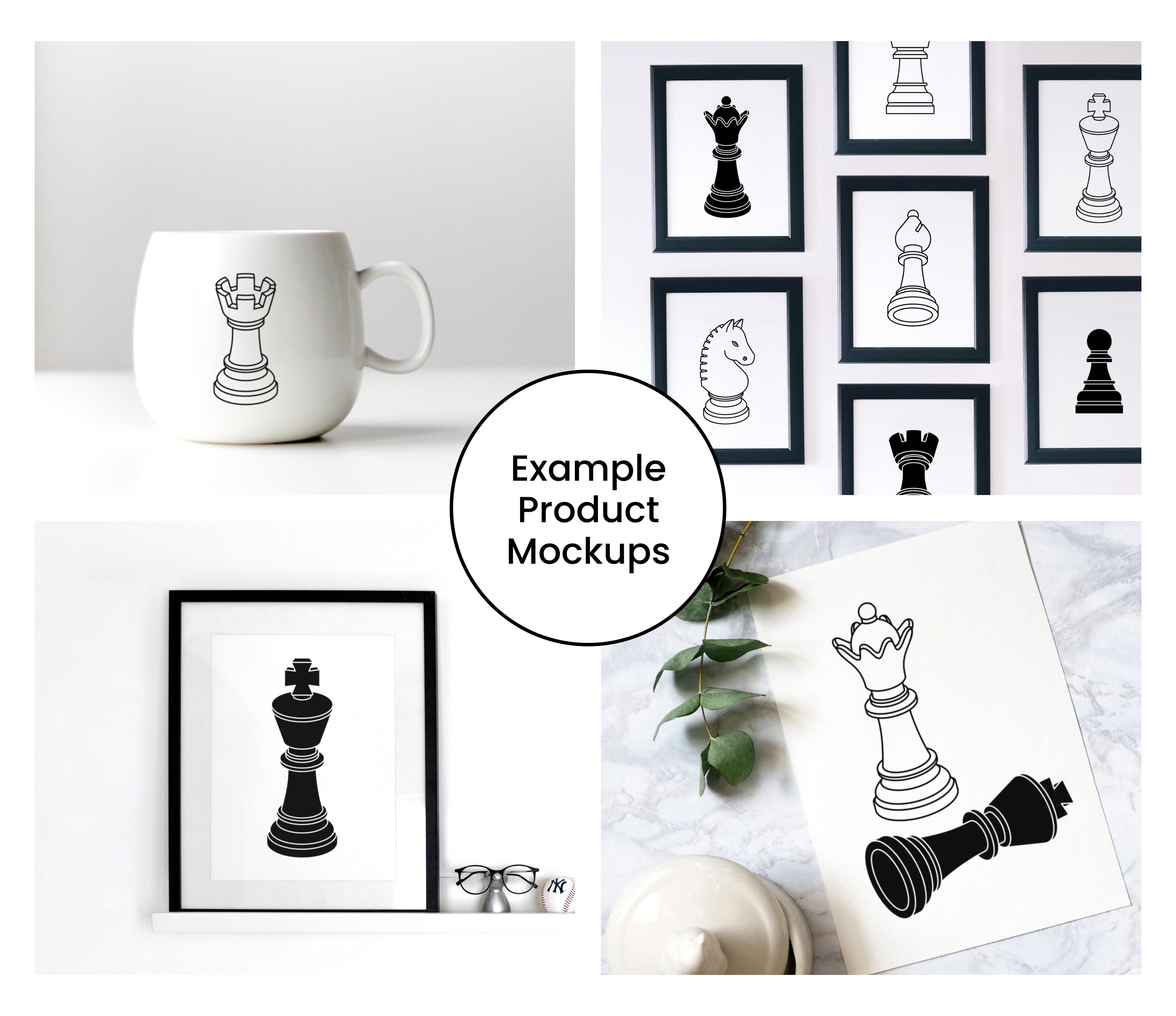 3D Chess Bundle Svg, Chess Pieces, King Queen Bishop Knight Rook Pawn ...