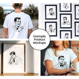 Vintage Man Bundle Svg Cartoon Retro Husband Comic Bundle 1950s Atomic ...