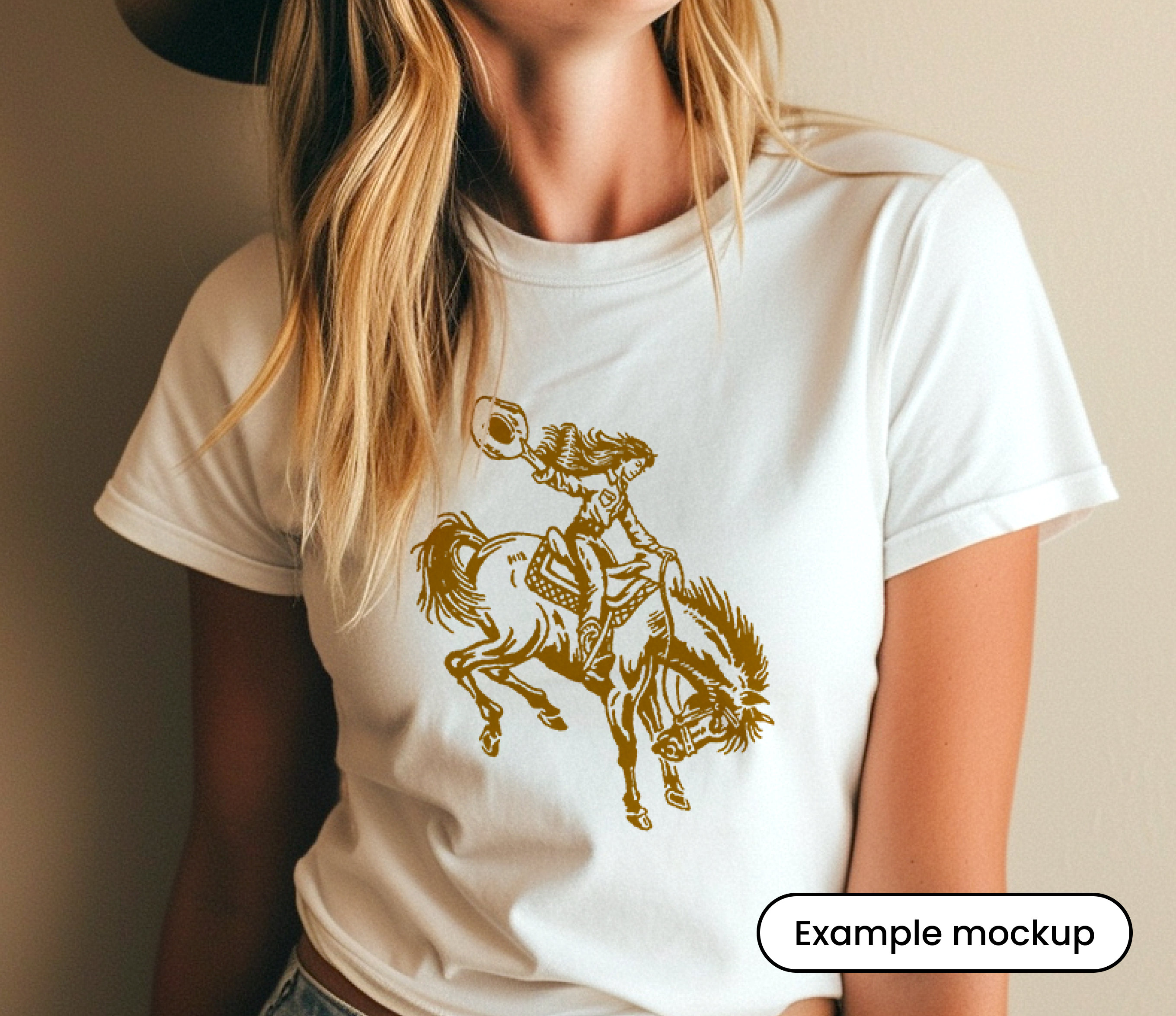 Retro Cowgirl Bundle SVG Vintage Bohemian Western Boho Chic Women Horse ...