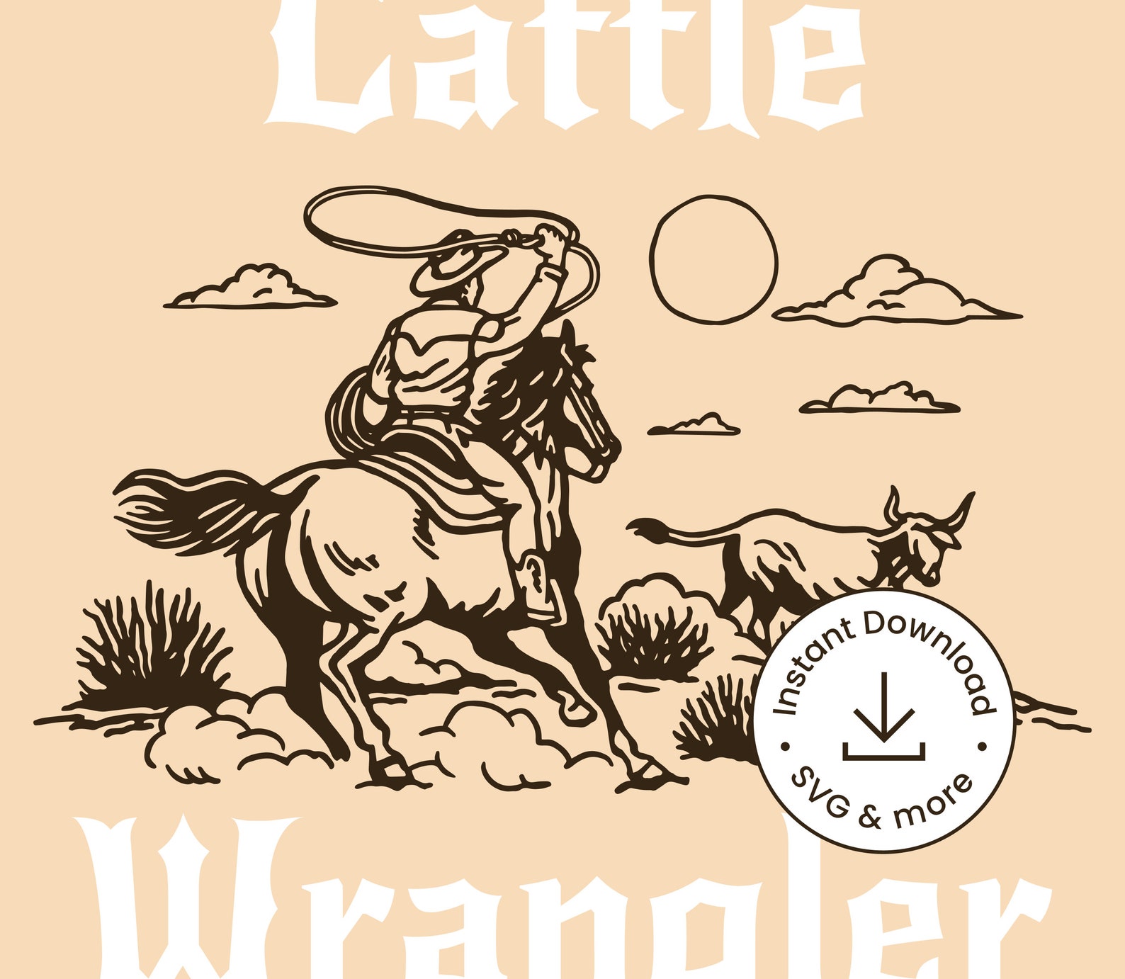 Cattle Wrangler Svg Riding Lariat Roping Bull Png Lasso - Etsy