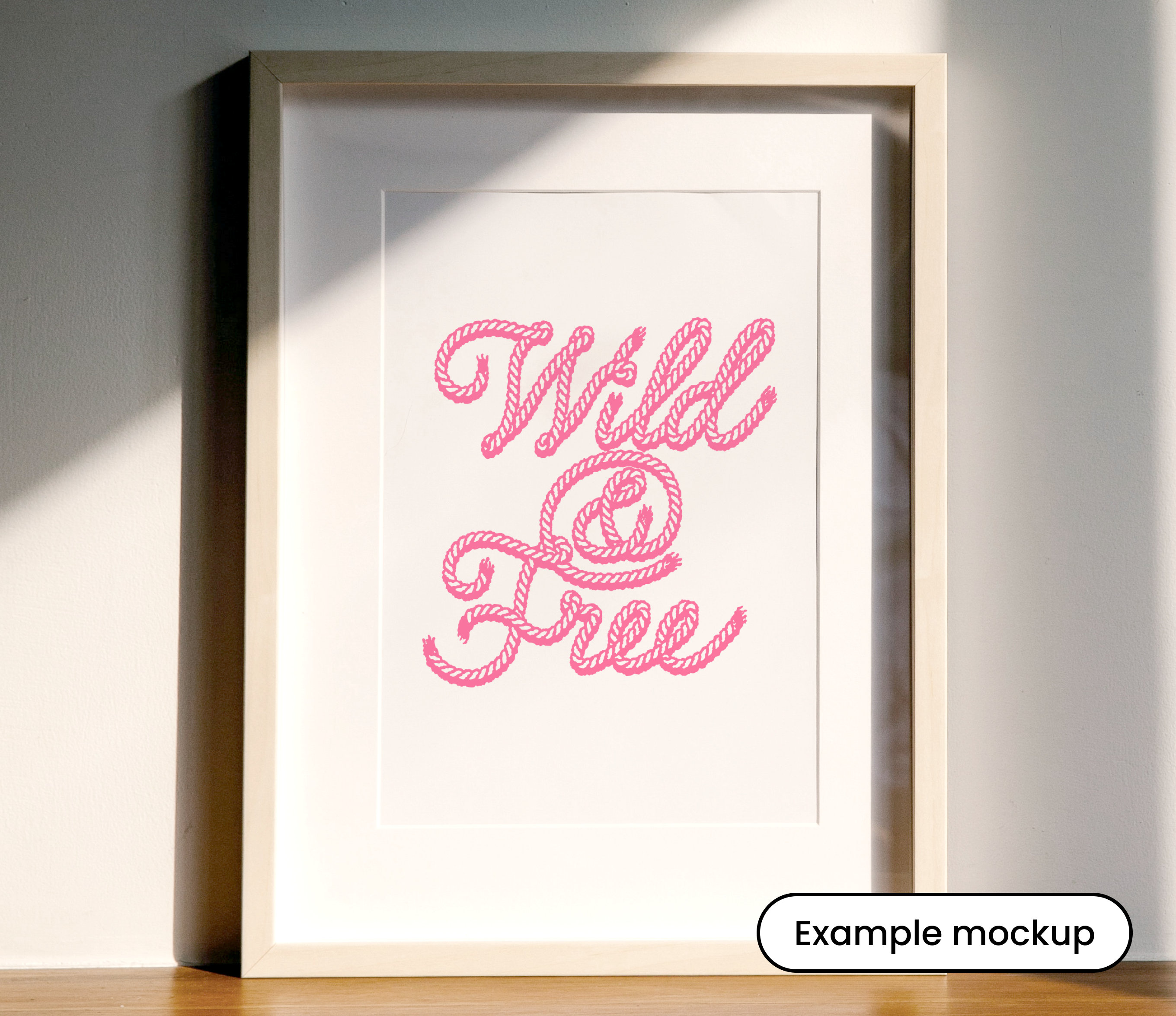 Wild & Free SVG Rope Lettering Vintage Typography Country Art Retro ...