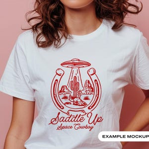 Saddle up Space Cowboy SVG Retro Alien Spaceship Vintage Western Scifi ...