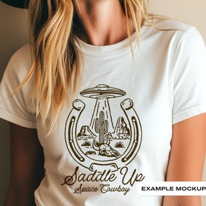 Saddle up Space Cowboy SVG Retro Alien Spaceship Vintage Western Scifi ...