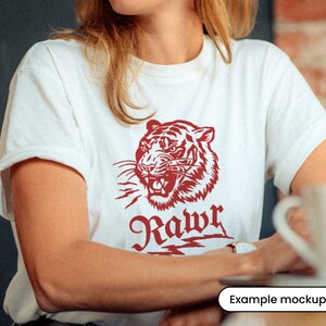 Tiger Rawr SVG Vintage Jungle Cat Silhouette Retro Big Cat Feline ...