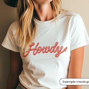 Howdy SVG Rope Lettering Typography Script Art 1950s Country Clipart ...