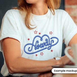 Howdy SVG Rope Lettering Vintage Typography Country Script Art Cricut ...