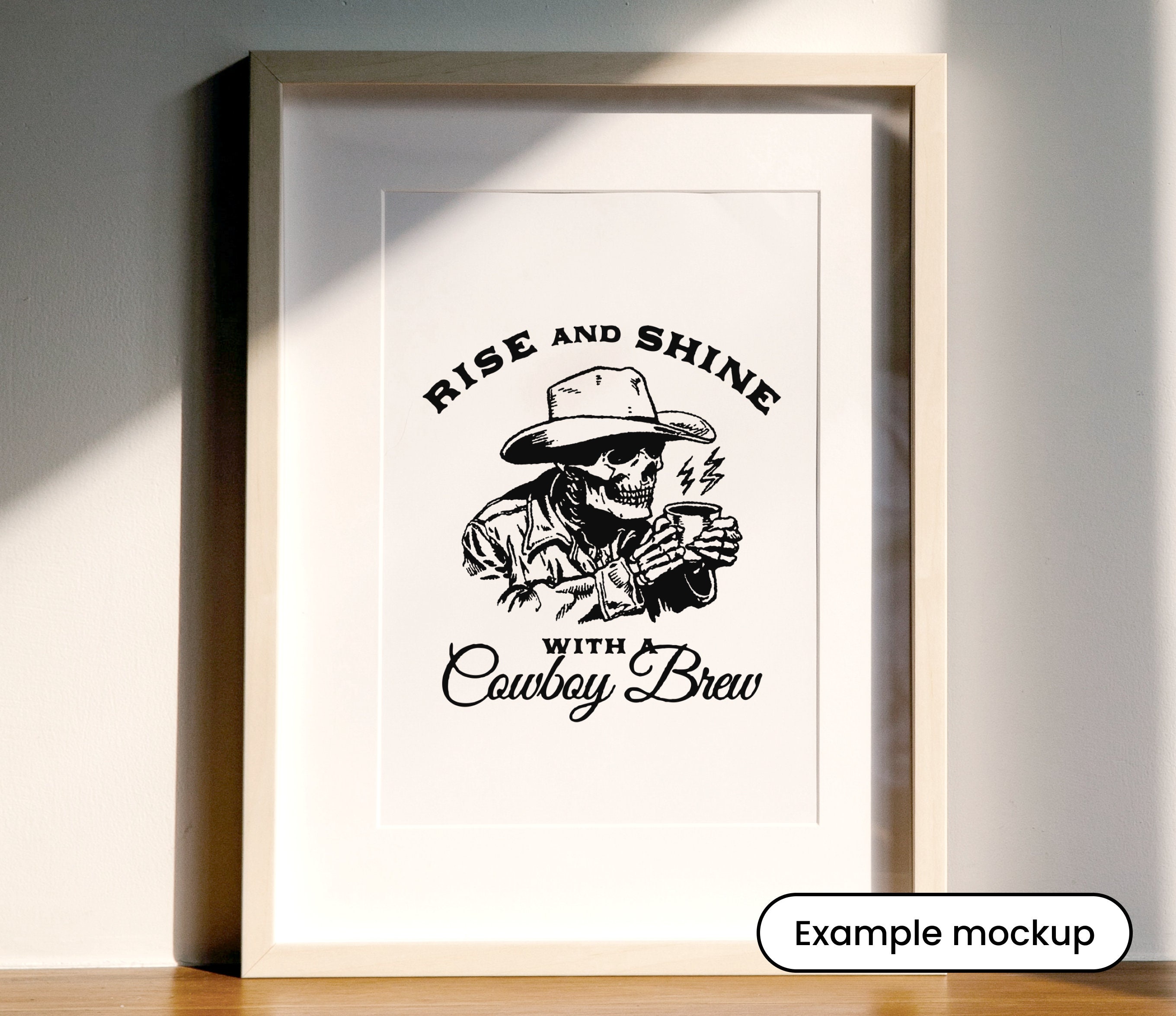 Cowboy Brew Svg Vintage Western Cowboy Coffee Silhouette Skeleton ...