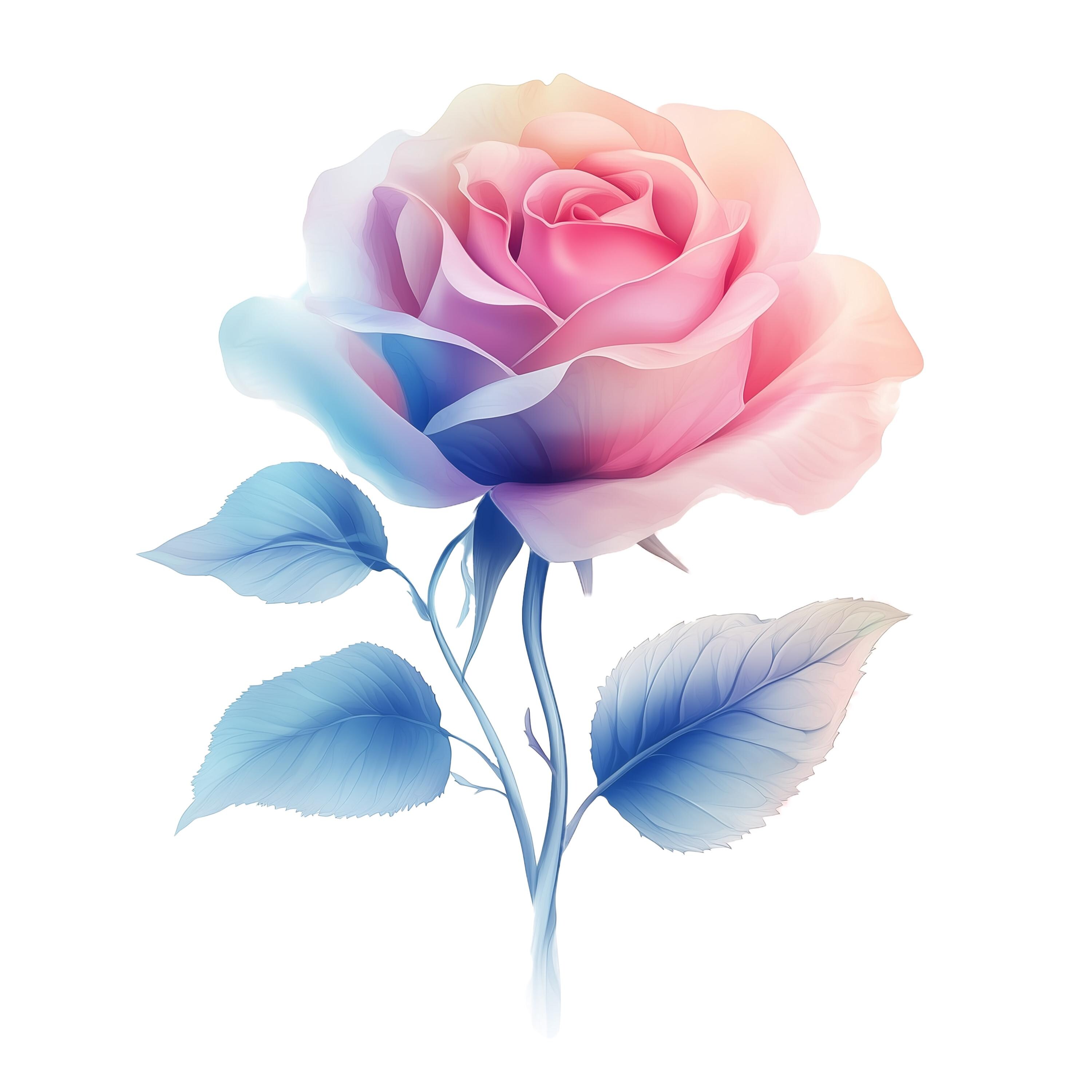 Transparent Background 12 Rose Color Variety Clipart Bundle, Digital ...